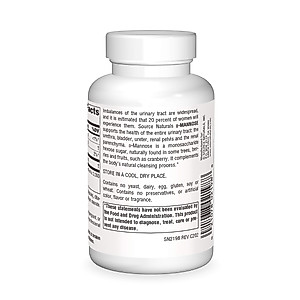 Source Naturals D-Mannose, Potent Urinary Tract & Bladder Health Support*, 500mg - 60 Capsules