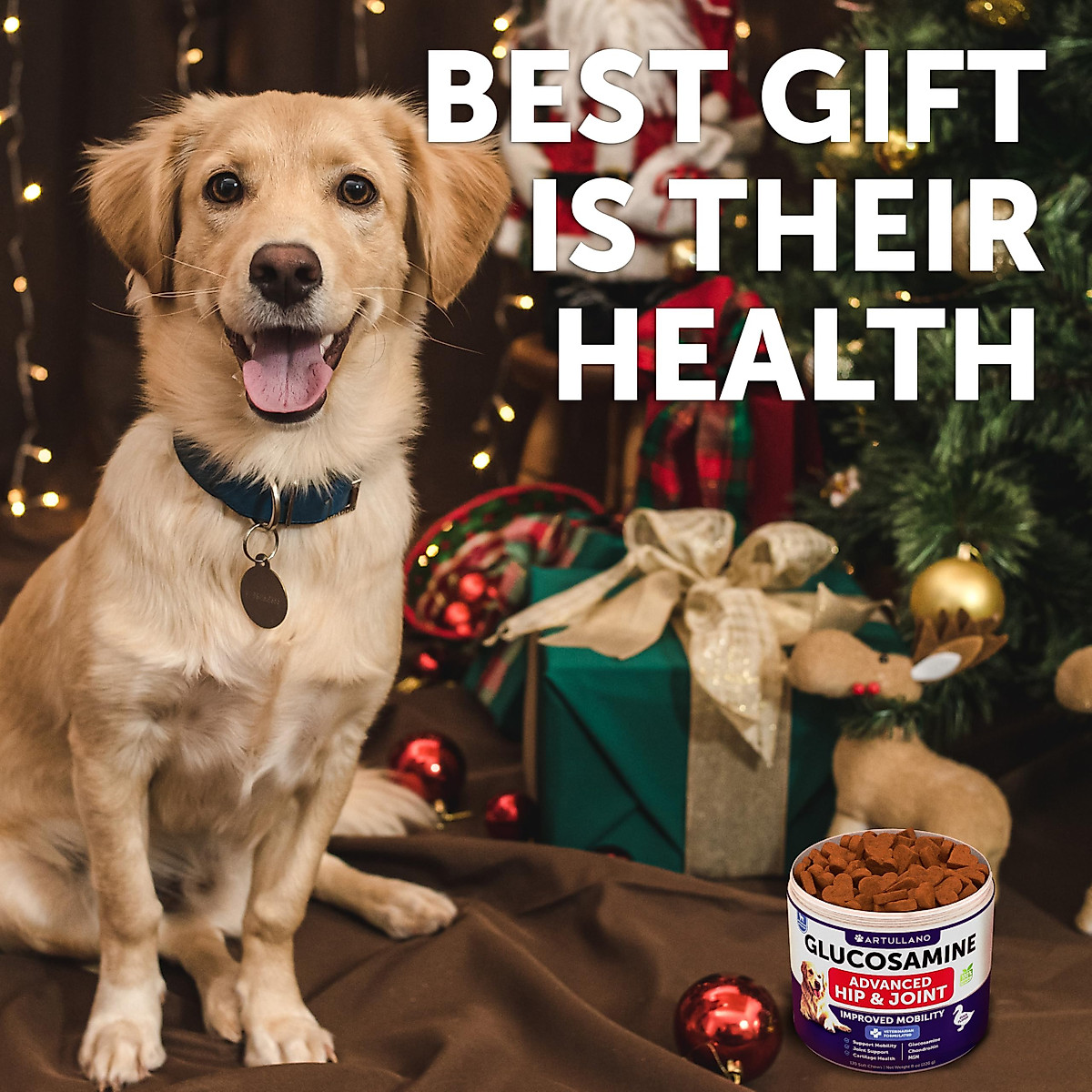 Glucosamine for Dogs - Hip and Joint Supplement for Dogs - Glucosamine Chondroitin for Dogs, Turmeric, MSM - Dog Glucosamine Support - Dog Joint Pain Relief Health - 120 Chews - Duck Flavor