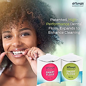 drTung's Smart Floss, 30 yds, Dental Floss - Natural Cardamom Flavor Colors May Vary (6 Pack)