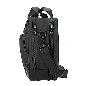 KROSER Laptop Bag 15.6 Inch Laptop Briefcase Laptop Messenger Bag Water Repellent Computer Case Laptop Shoulder Bag Durable Tablet Sleeve with RFID Pockets for Business/College/Women/Men-Black/Blue