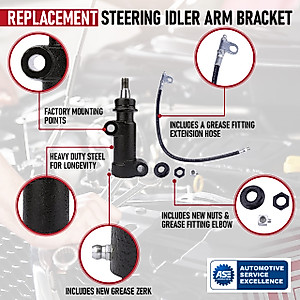 Replacement Steering Idler Arm Bracket, Compatible with Chevy, GMC and Hummer Vehicles - 1999-2018 - Escalade, Silverado 1500, Suburban 2500, Tahoe, Sierra 3500, Yukon XL 1500, H2 - Replaces K6723