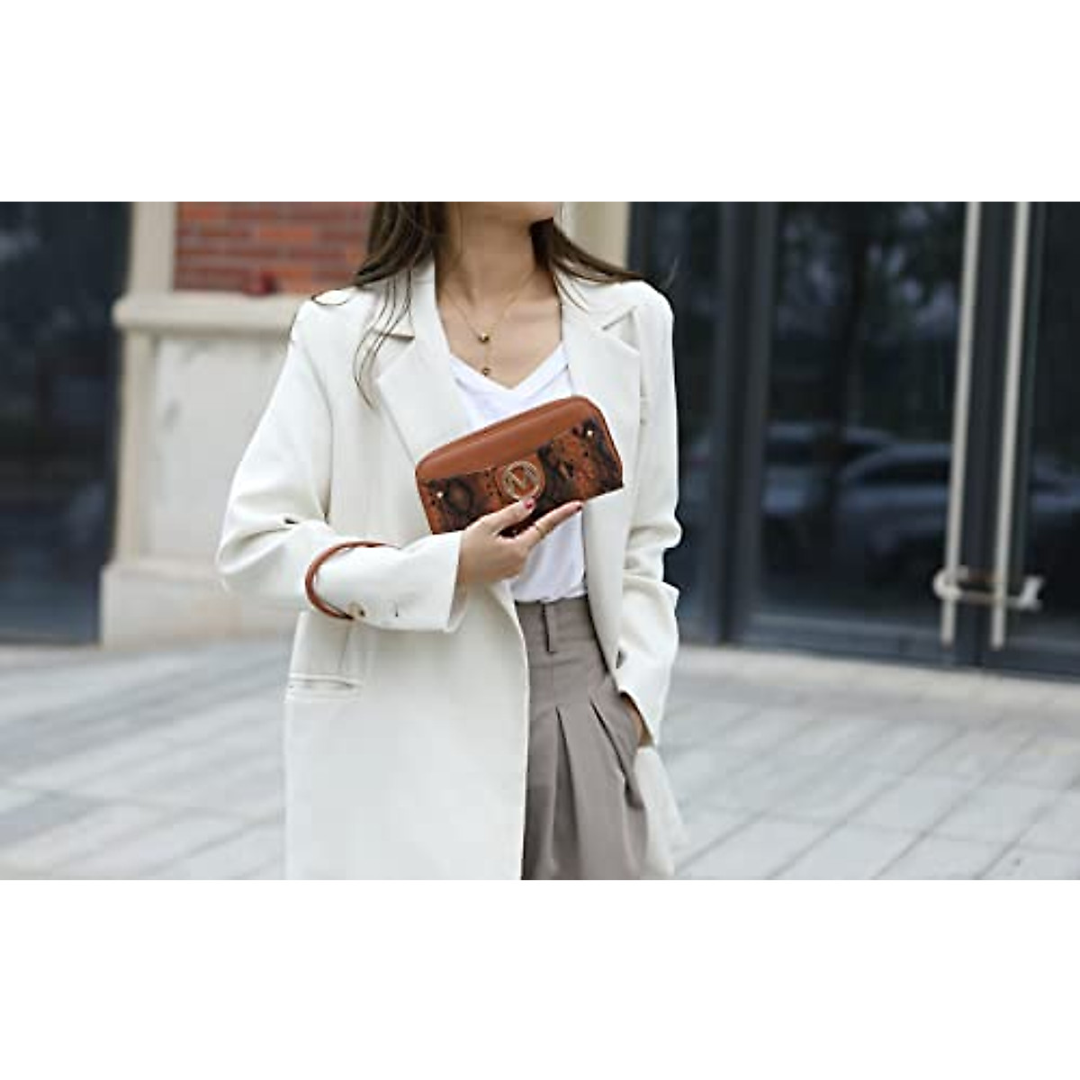 MKF Collection Satchel Bag for Women & Wristlet Wallet Purse, Top Handle Tote, Shoulder Handbag