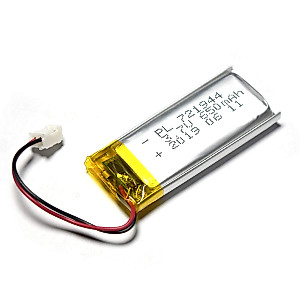 YDL 3.7V 721944 650mAh Lipo battery Rechargeable Lithium Polymer ion Battery Pack with PH2.0mm JST Connector