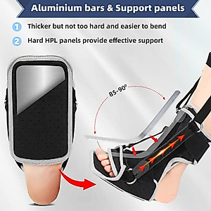 XEYOW Plantar Fasciitis Night Splint, Upgrade Foot Brace with Adjustable Leg Straps for Foot Pain Relief by Plantar Fasciitis, Achilles Tendinitis and Foot Drop, Easy Use & Both for Men Women