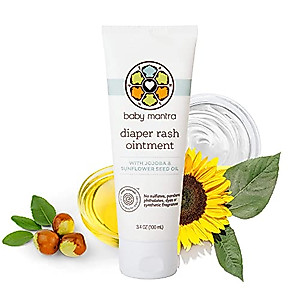 Baby Mantra Diaper Rash Ointment - EWG Verified Diaper Cream made with Natural, Hypoallergenic Ingredients - Best for Newborns, Babies, and Toddlers with Sensitive Skin - 3.4 Ounce Tube (2 Pack)