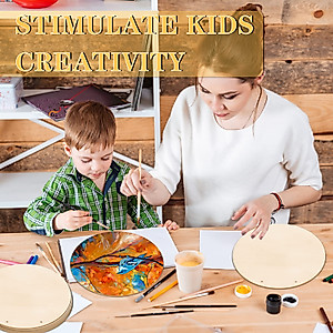 12 Inch Wood Circles for Crafts, 10Pcs Unfinished Wood Rounds for Cricut Projects, Burning, Painting, Door Hanger, DIY St. Patrick's Day Crafts Home Decor(10PCS)