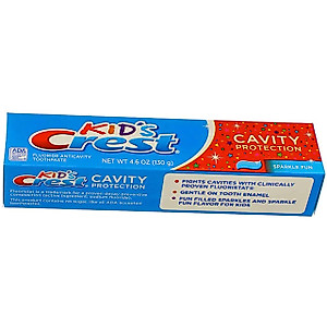 Crest Kids Tube Size Sparkle Fun Cavity Protection Toothpaste, 4.6 Oz
