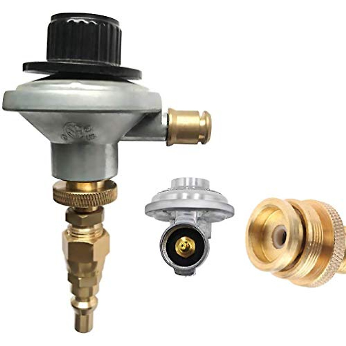 MCAMPAS 1lb Propane Disposal Adapter Fitting with 1/4" Quick Connect Disconnect Adapter for Convert Portable BBQ Grill, Bubby Heater, Weber Traveler Portable Gas Grill to Hook Up RV Trailer