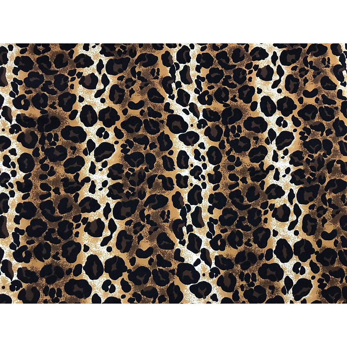 AMORNPHAN Set of 4 Tiger Leopard Animal Pattern Printed Cotton Quilting Fabric Bundle for Patchwork Needlework DIY Handmade Sewing Crafting Scrapbooking Precut 18 x 22 Inches (Set of 4 Pieces)