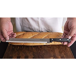 Humbee Chef Serrated Bread Knife For Home Kitchens 10 Inch Black