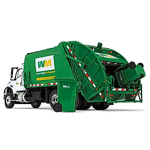 Freightliner M-2 with McNeilus Rear Loader Garbage Truck "Waste Management" with Garbage Bins 1/34 Diecast Model by First Gear 10-3287D