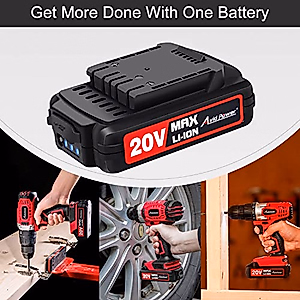 Avid Power 20V MAX Lithium Ion Rechargeable Battery with Real-time Capacity Indicator and USB Output, Only Compatible 20V Cordless Tools