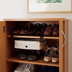 Aimedia Under-Desk Storage Box Under Desk Mounting Table Retrofit Drawers Space Can Be Installed Utilizes Gaps! Slide Box, Alloy Steel, Beige