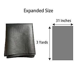 ZipSeven Upholstery Fabric 31 Inch x 3 Yard Cambric Dust Cover Black Fabric Replacement for Sofas, Dining Chairs, Conceals Frame and Staples Inside Furniture
