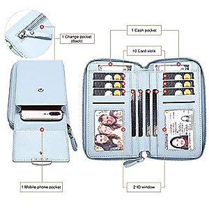 OIDERY Small Crossbody Phone Bags Cellphone Wallet Purse for Women with Credit Card Slots
