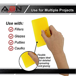 ABN Car Plastic Spreader Body Filler Set - 100pc Reusable 5in Flexible Plastic Spreader for Fillers, Putties, and Paint