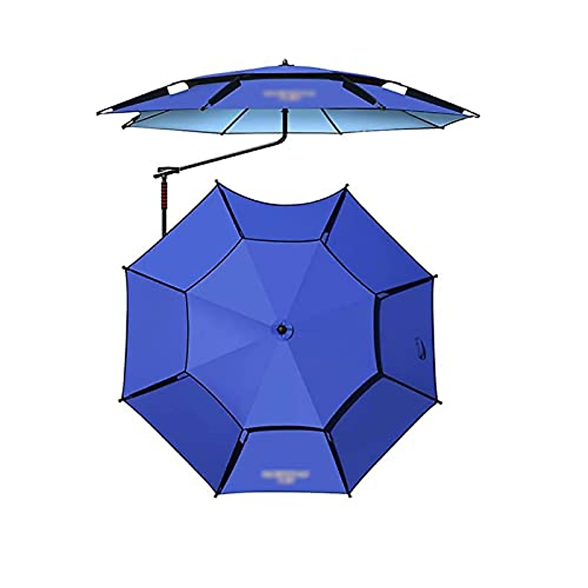 WYFFF 2.2m/7ft Patio Cantilever Umbrella, Hanging Blue Garden Umbrella, Octagonal Fishing Umbrella, for Garden, Deck, Backyard, Pool and Beach