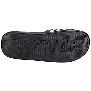 adidas Unisex Adissage Tuned Slides Sandal, Black/White/Black, 7 US Men