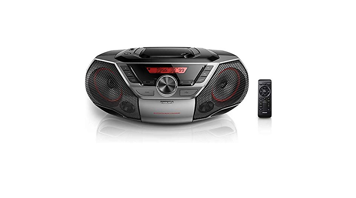 Philips Bluetooth Boombox CD Player with Bass Reflex | Easy NFC Pairing