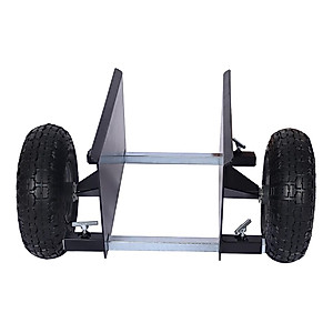 Yone jx je Panel Dolly Heavy Duty Door Dolly Cart 600LBS Capacity Dolly Adjustable Mover with 10" Pneumatic Wheels Panel Cart (Black)