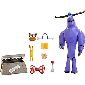 Mattel Monsters at Work Tylor Tuskmon The Jokester Feature Figure Talking Interactive Disney Plus Character Toy with Accessories, Posable Authentic Look & Sound, Kids Ages 3 Years & Up