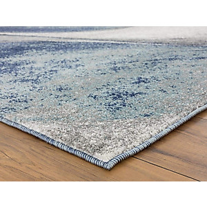 LUXE WEAVERS Tower Hill Abstract Blue 5x7 Area Rug