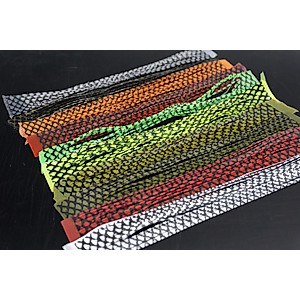 10 Colors 20 pcs Fishing Jig Lures Rubber Skirt Tab Multicolor Silicone Skirts Whole Sheet DIY Spinner Bait Squid Rubber Thread Lures Regular Skirt Collars Included Fly Tying Material Stripe Spots