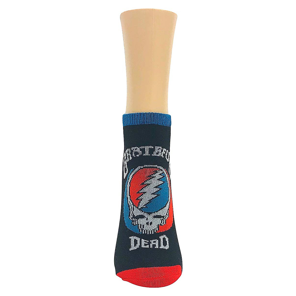 Ripple Junction Grateful Dead Steal Your Face and Pattern Women's 3-Pack Novelty Ankle Socks