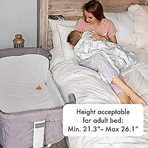 Papablic 2-in-1 Bonni Baby Bassinet & Bedside Sleeper, Grey