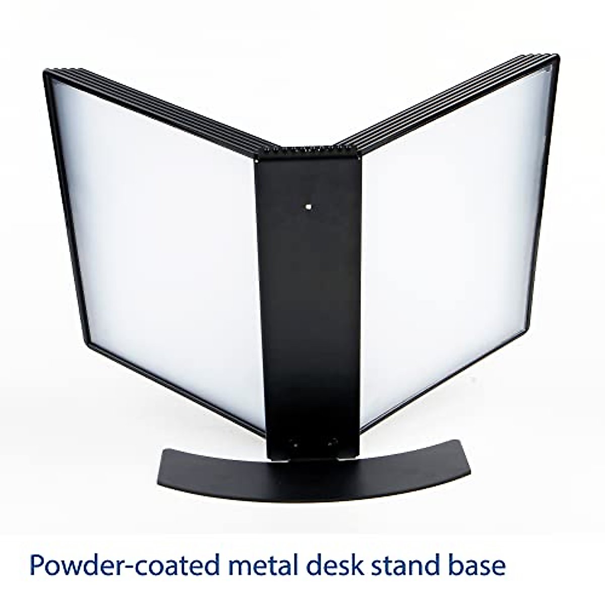 Tarifold Desktop Reference and Display System 10 Double-Sided Pockets - Black-Framed - Letter-Size - 20 Sheet Capacity (EZD771)