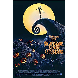 Tim Burton's The Nightmare Before Christmas - Movie Poster (Regular Style - White) (Size: 24 x 36 inches)