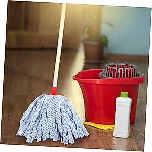 GARVALON 2pcs Mop Replacement Head Commercial Mop Head Cleaning Accessories Commercial Cut End Cotton Mop Clip Style Mop Accessories Cloth Mop Refill Non-Woven Mop Heads Mops