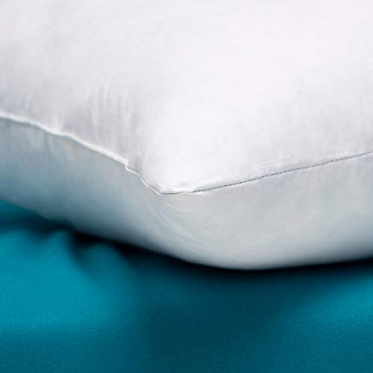 Warmwithann Set of 2, Cotton Fabric Square Pillow Inserts, Down and Feather Decorative Throw Pillows Inserts. 18"x18" Inches