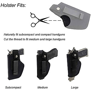 Concealed Carry Holster Metal Clip IWB OWB Holster Waistband Airsoft Pistol Handguns Holster for Right Left Hand Draw