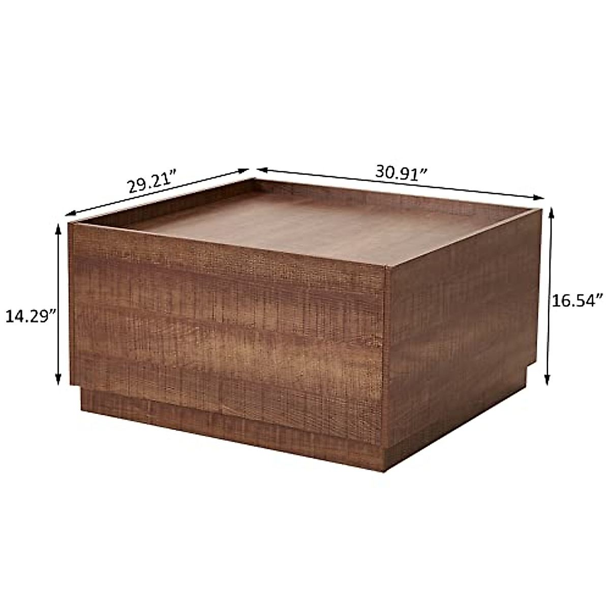 Panana Manhattan Gate Engineered Wood Coffee Table (Oak with Drawers)