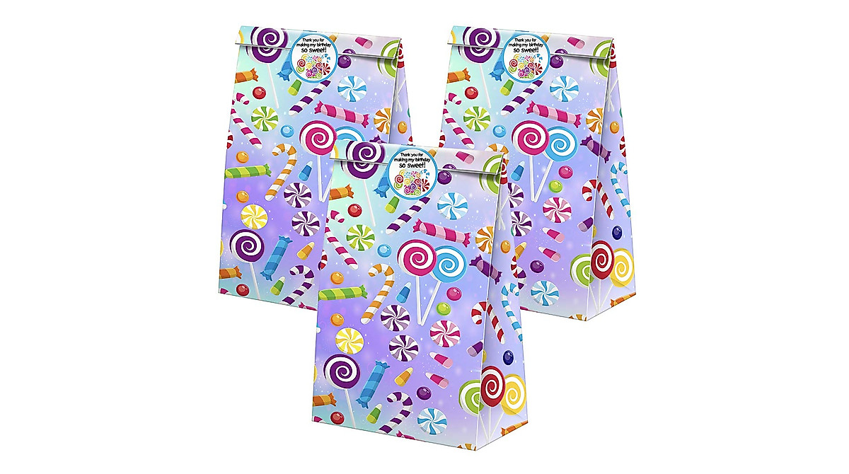 Candyland Goodie Bags: 24 Pc Party Favors & Stickers