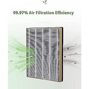TT-AP002 Filter Replacement for TT-AP002 and VAVA VA-EE008 Air Purifiers, Replace TT-AP001SPF，H13 True HEPA Filter
