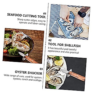 BESTonZON 1Pc seafood shucking tool scallop knife seafood shellfish knife Oyster Opener mussels knife Shellfish Opener Tool Clam Shucker Oyster Shucking Kit kitchen supplies