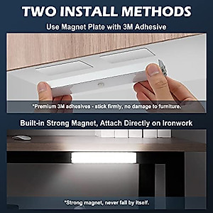 BLS LED Closet Lights, 38 LED Wireless Under Cabinet Lighting Battery Operated Lights with Remote, 1500mah Battery Powered Lights, USB Rechargeable Motion Sensor Light Indoor, Dimmable 3 Colors 3 Pack