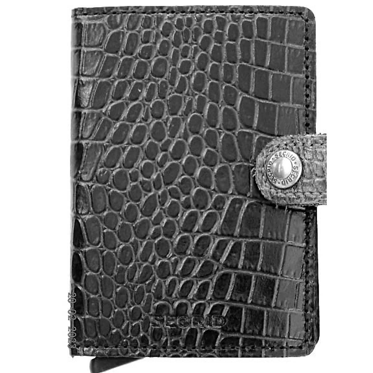 Secrid mini wallet leather amazon black, Very Slim Credit Card Wallet / with RFID protection, with one click all cards slide out gradually