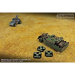 LITKO Ammo Tokens | Compatible with Gaslands Miniatures Game | Legacy | Refueled | Set of 10 | (Mines Ammo)