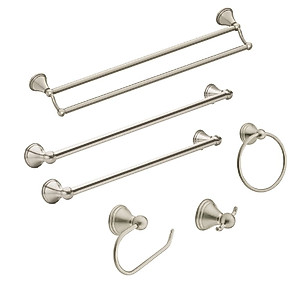 Moen DN8403BN Preston Double Robe Hook, Brushed Nickel
