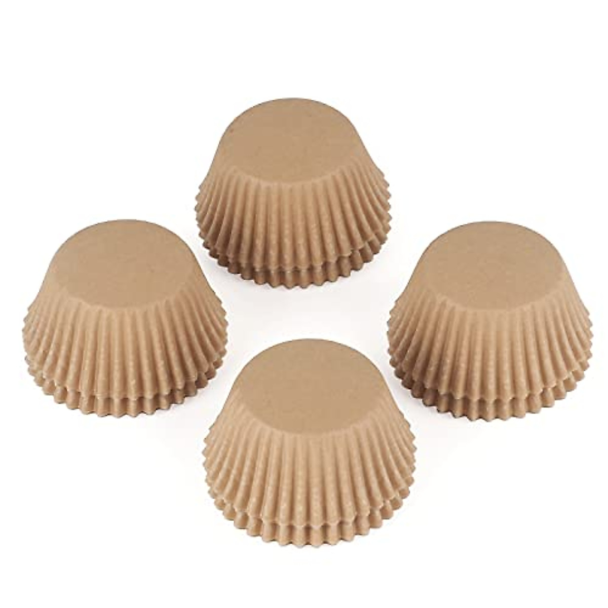 Caperci 500 Count Mini Cupcake Liners Natural Muffin Liners Greaseproof No Smell Small Cupcake Wrappers Baking Cups