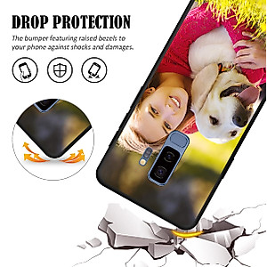 Personalized-Custom Phone Case for Samsung Galaxy S9 Plus with Picture Photo Text Name - Customized S9Plus Cellphone/Smartphone/Mobilephone Soft Thin Cover (Black) 6.2 Inch