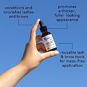 Sky Organics Organic Castor Oil Eyelash Serum for Lashes & Brows, 100% Pure & Cold-Pressed USDA Certified Organic to Strengthen, Moisturize & Condition, 1 fl. Oz