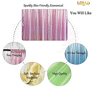 LQIAO Bling Laser 5x7ft Silver Backdrop Holographic Fabric Background Shimmer Photography Booth Photo Background Props Curtain/Backdrop Makeup Vides Shooting Bling Teenage Heart