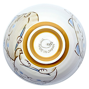 Japanese Handcrafted Rice Bowl, Authentic Mino Ware Pottery, Calico Cat Motif Design, MIKE Blue Chawan, set of 2