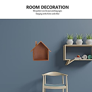 ORFOFE Picture Ledge Shelf Wooden House- Shaped House Shaped Wall Shelf House Shaped Floating Shelf House Shaped Wooden Shelf Wall Storage Shelf Flower Pot Stand