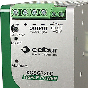 Automation Systems Interconnect XCSG720C 3-Phase DIN Rail Mount Power Supply, 24 VDC, 720W, 30 amp Output, 480 to 550 VAC Input
