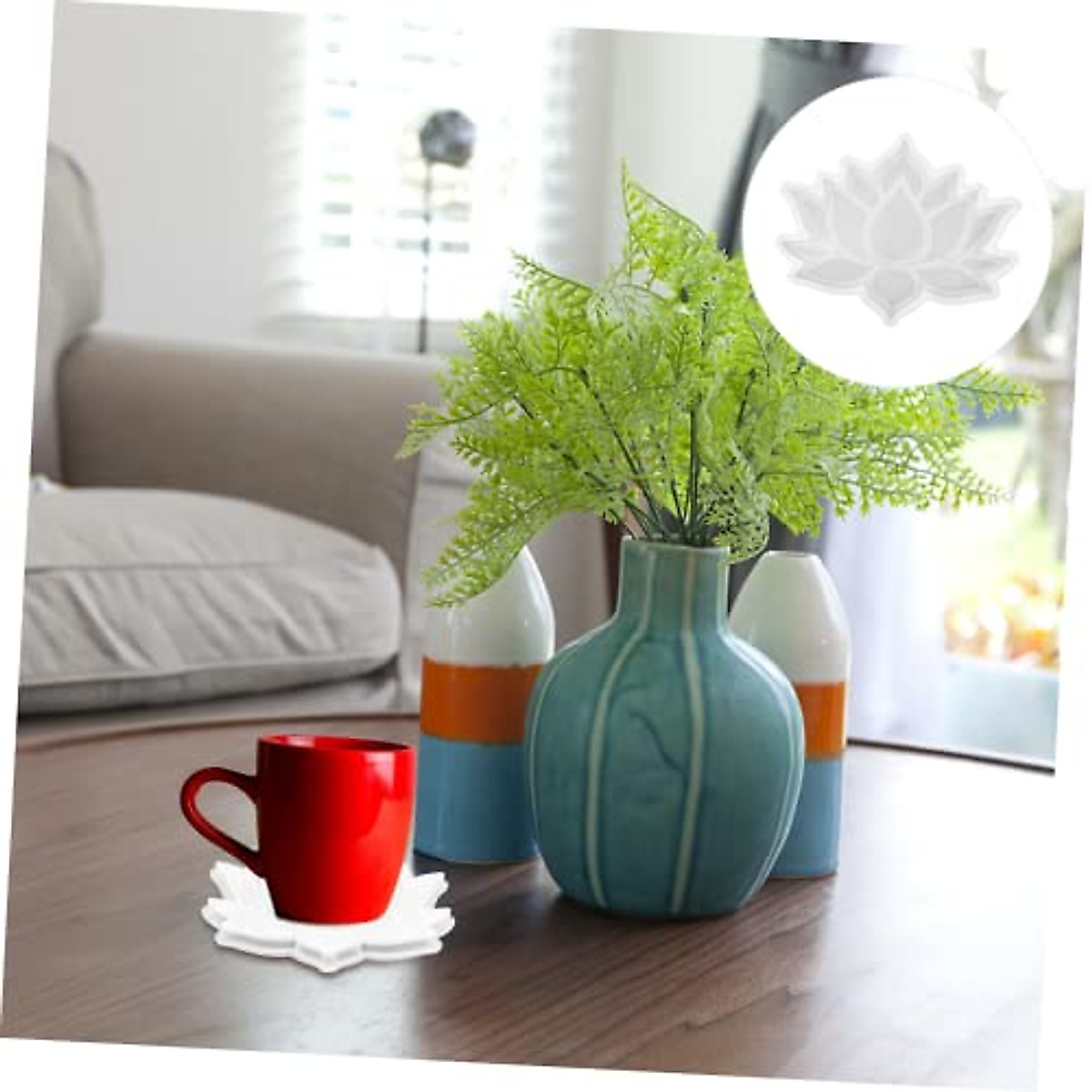 EXCEART 4 Pcs Crystal Epoxy Mold Cup Holder Tray Jewlery Tray Jewelry Tools Resin Jewelry Tray Resin Flower Tray Epoxy Coaster Cup Mat Mold Silicone Mold DIY Silicone Mold Storage Casting